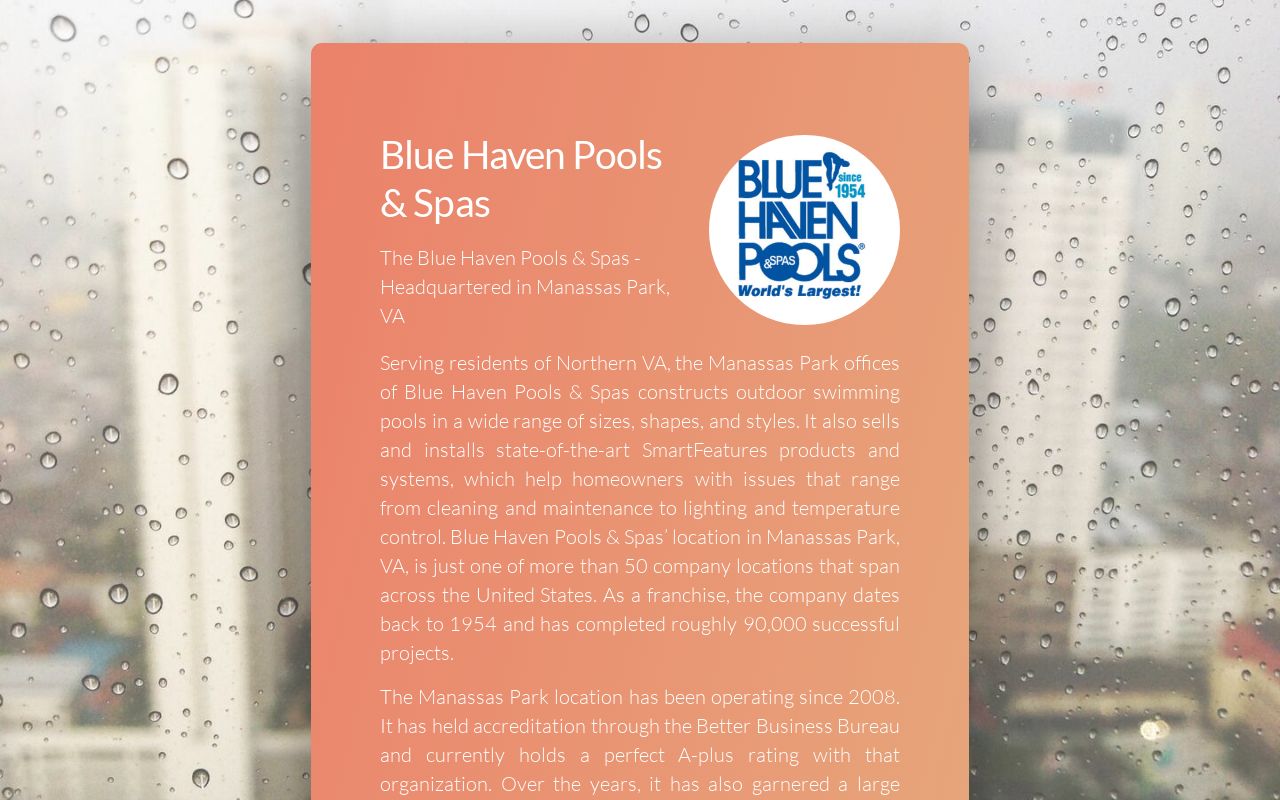 Blue Haven Pools & Spas - Carrd